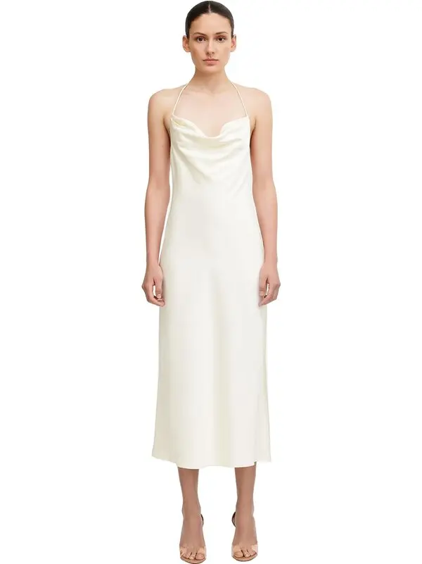 Significant Other Cowl Neck Midi Dress - Cream