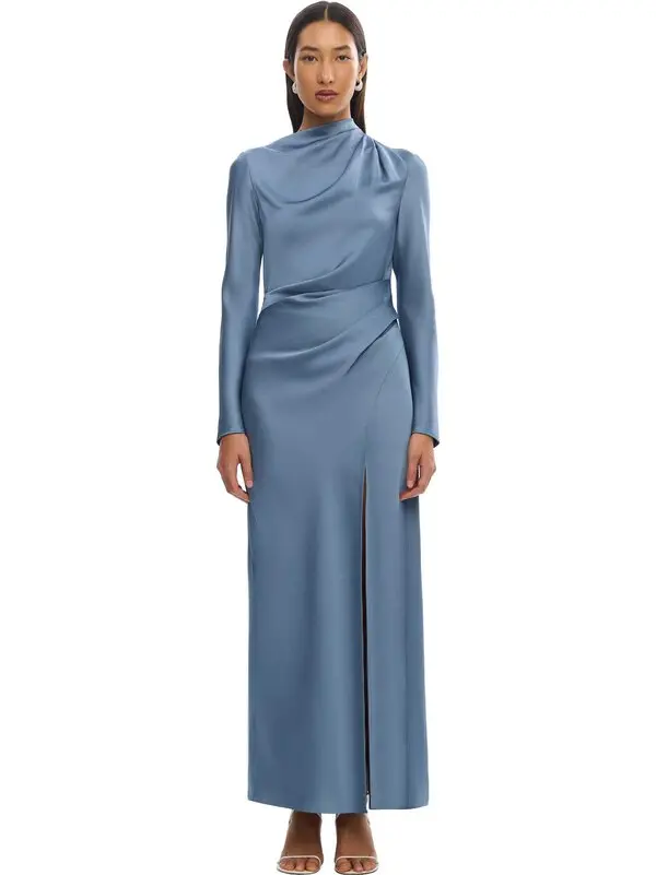 Significant Other Alyssa Long Sleeve Maxi Dress - Iron