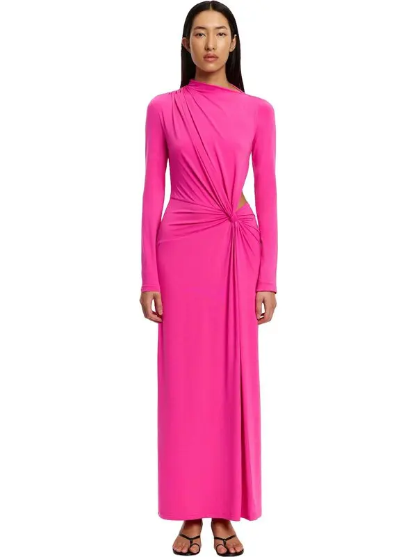 Significant Other June Long Sleeve Maxi Dress - Ultrapink