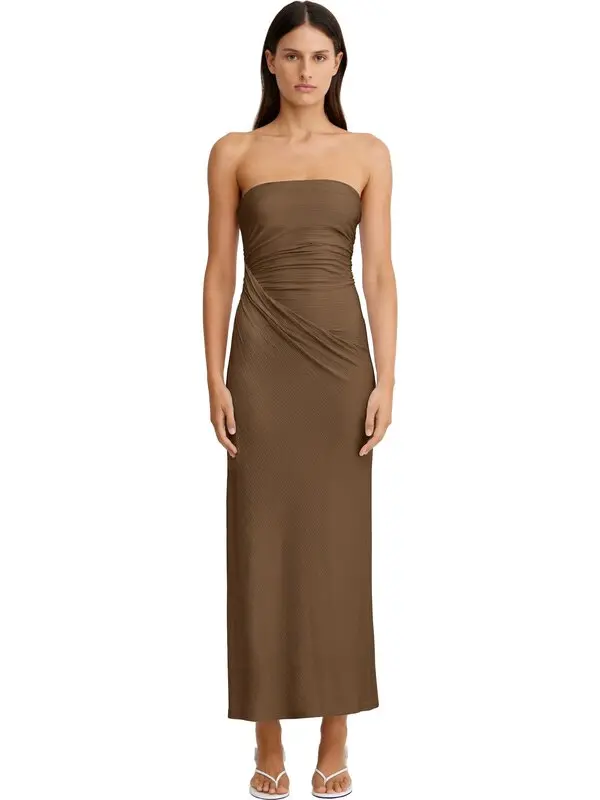 Significant Other Coralie Strapless Dress - Chocolate
