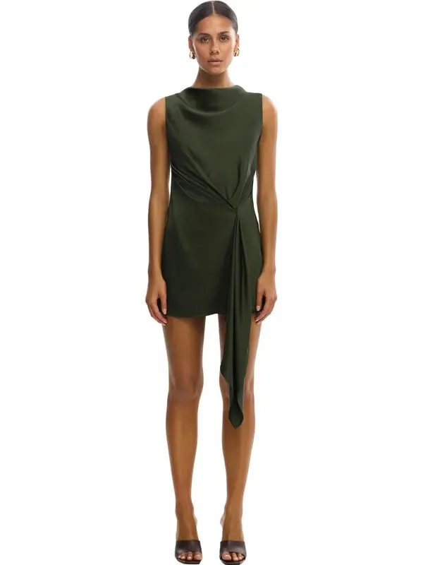 Significant Other Alyssa Mini Satin Dress - Forest