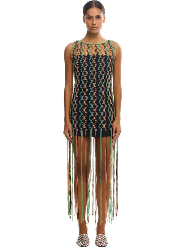 Significant Other Emelia Macramé Overlay Mini Dress - Kaleidoscope