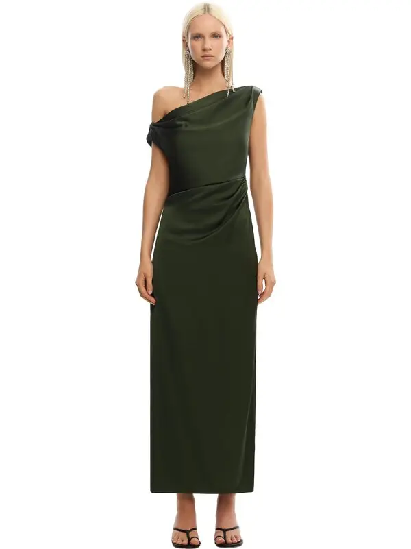 Significant Other Satin Maxi Dress - Forest