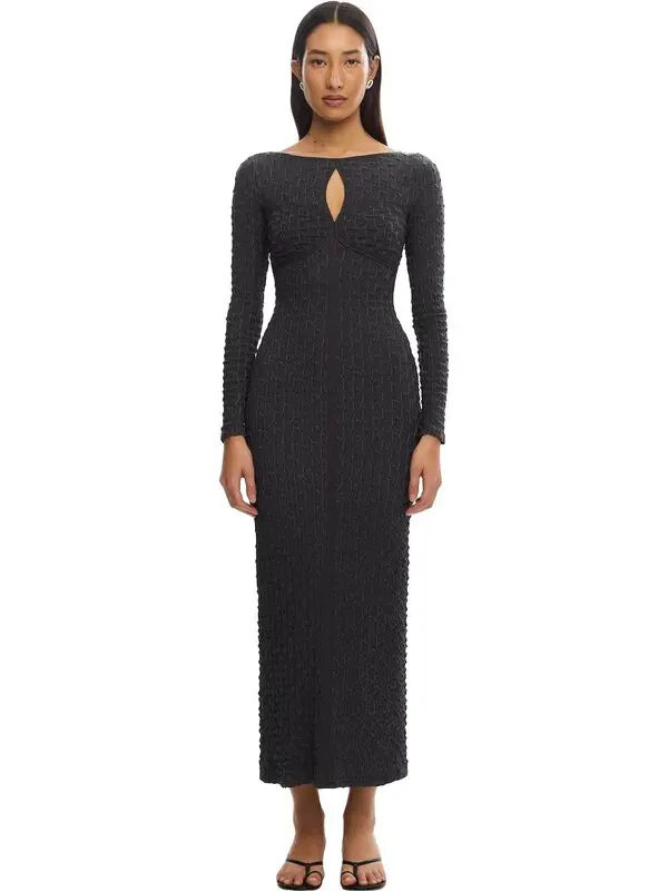 Significant Other Fitted Maxi Dress - Charcoal