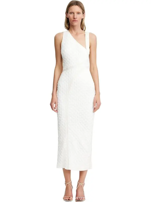 Significant Other Fitted Midi Dress - Chalk