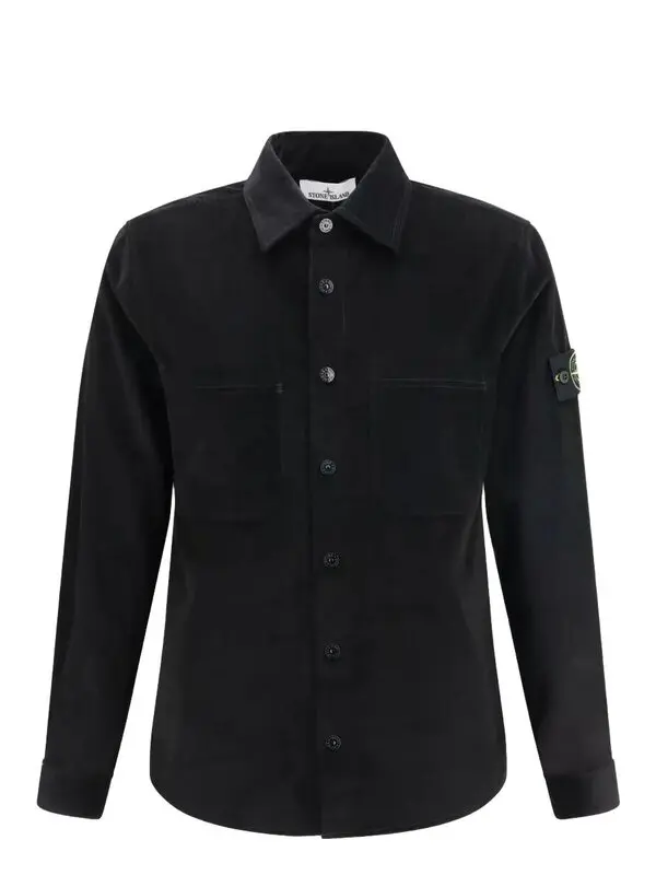Stone Island Patch-pocket Overshirt - Black
