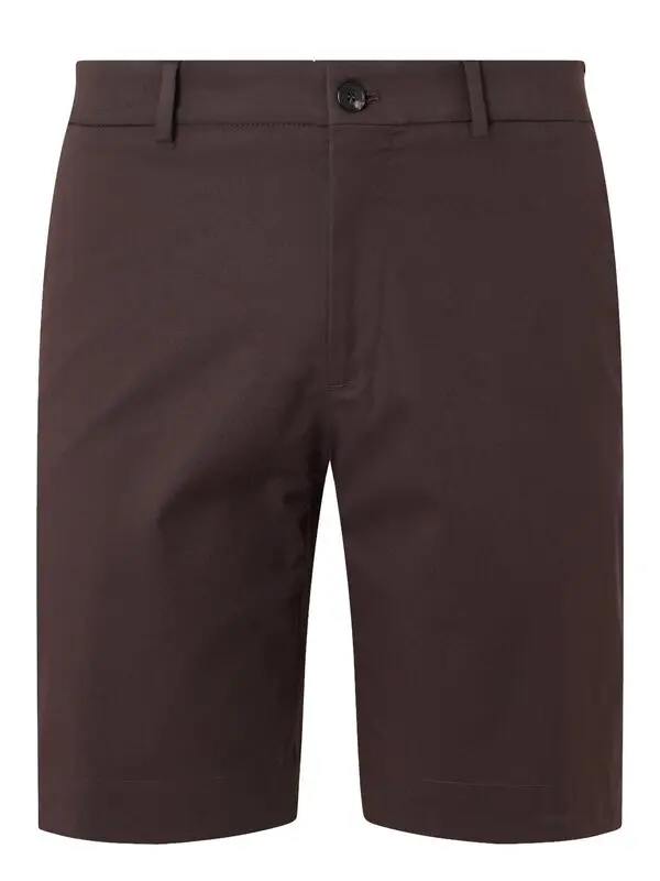 SLOWEAR Slim-fit Cotton-blend Gabardine Chino Shorts - Brown