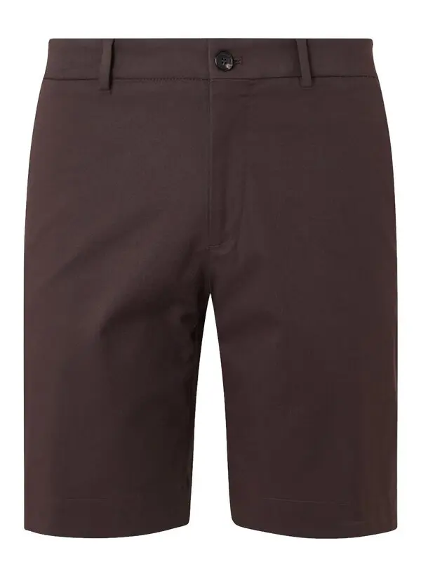 SLOWEAR Slim-fit Cotton-blend Gabardine Chino Shorts - Brown