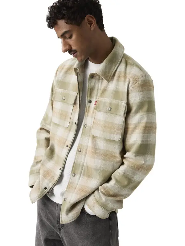 LEVI'S Lightweight Plaid Overshirt - Moss Ombre