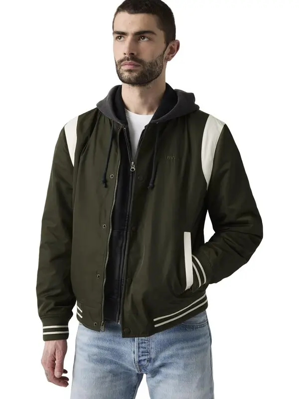 LEVI'S Varsity Bomber Jacket - Olive