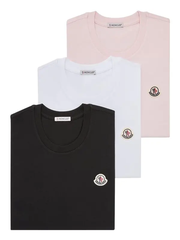 Moncler Logo Patch T-shirt Set - Multicolor