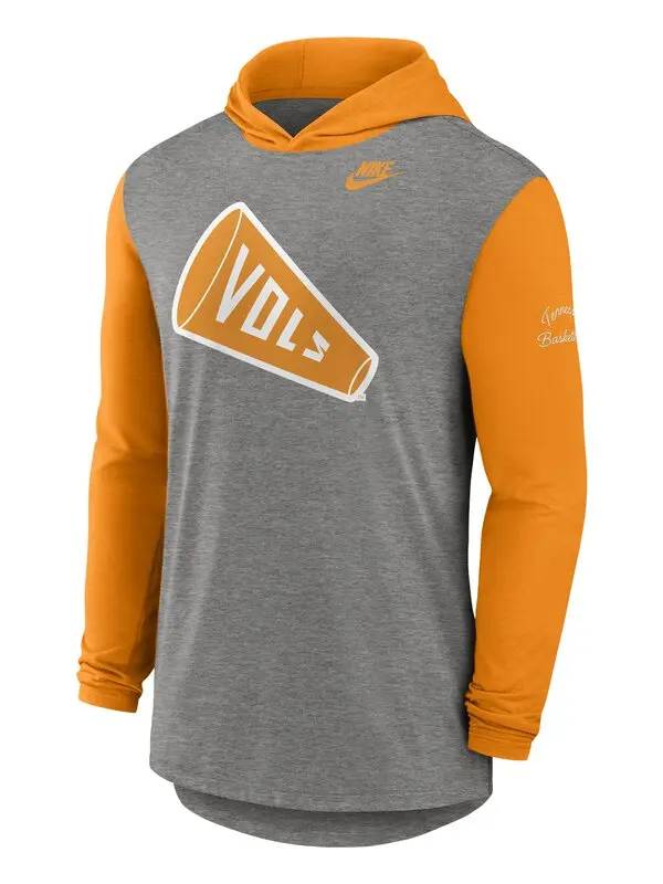 Nike Tennessee Campus Legacy Dri-fit College Long-sleeve Hooded T-shirt - Grey
