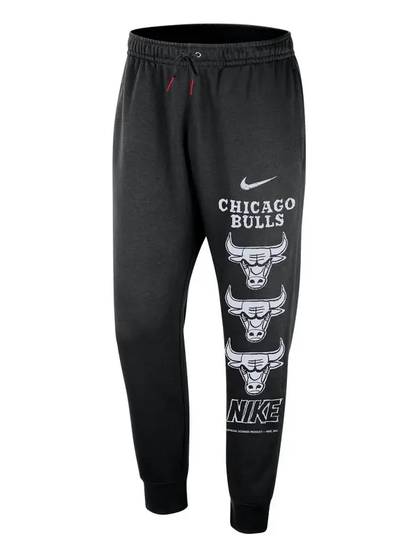 Nike Chicago Bulls Courtside Nba Club Fleece Jogger Pants - Black