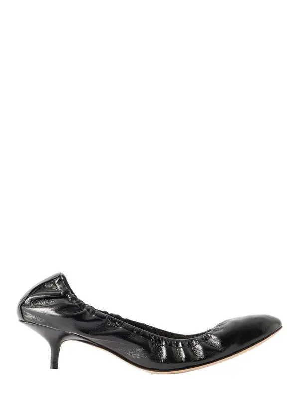 Phoebe Philo Low Pucker Leather Pumps - Black