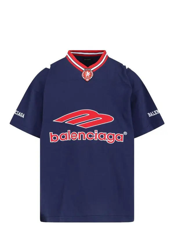 Balenciaga T-shirt "3b Football - Blue