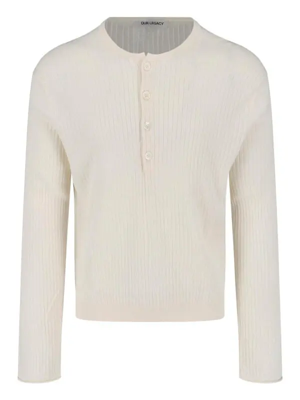 Our Legacy Fine Henley Sweater - White