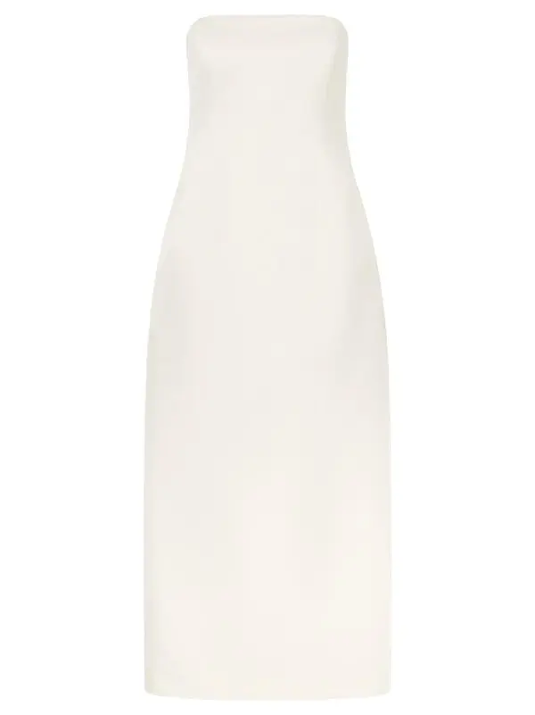 Simkhai Enid Satin Midi Dress - Cream