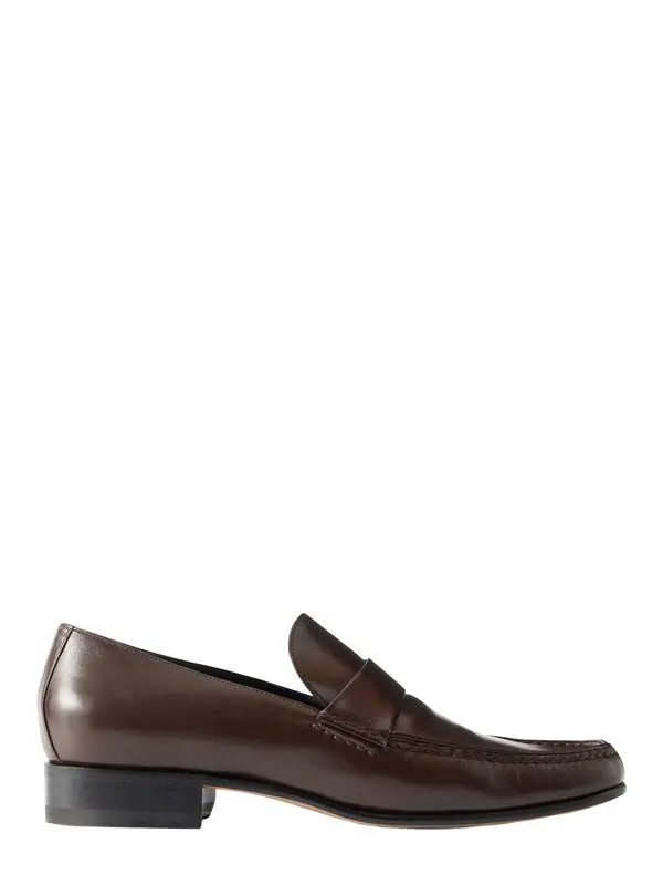 Phoebe Philo Leather Loafers - Chocolate
