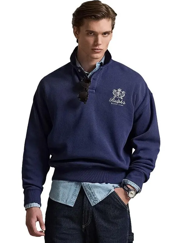 Polo Ralph Lauren Relaxed Fit Fleece Graphic Sweatshirt - Blue