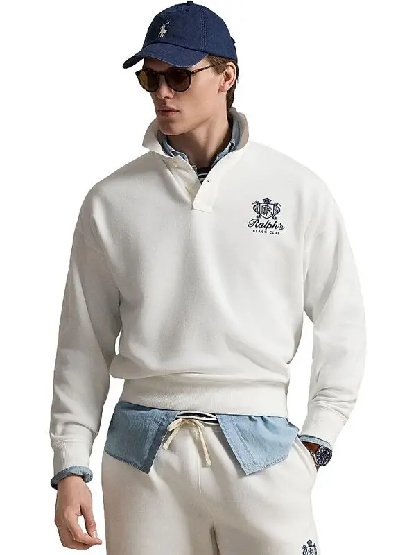 Polo Ralph Lauren Relaxed Fit Fleece Graphic Sweatshirt - White