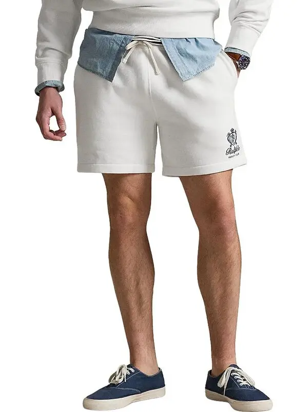Polo Ralph Lauren Relaxed Fit Fleece Graphic Shorts - White