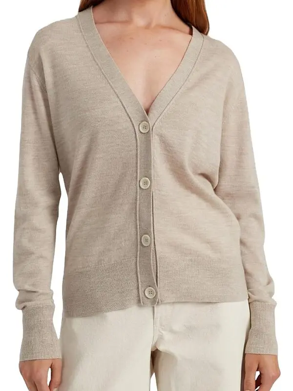 Chinti & Parker Merino Wool Cardigan - Oatmeal