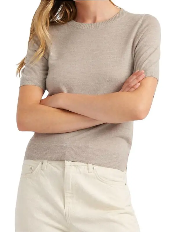 Chinti & Parker Pure Merino Wool T-shirt - Oatmeal