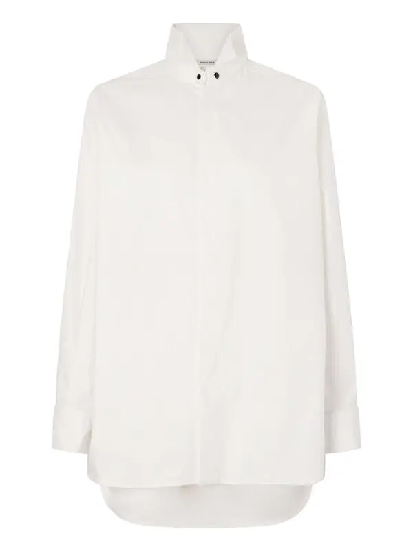 Phoebe Philo High-neck Tuxedo Shirt - White
