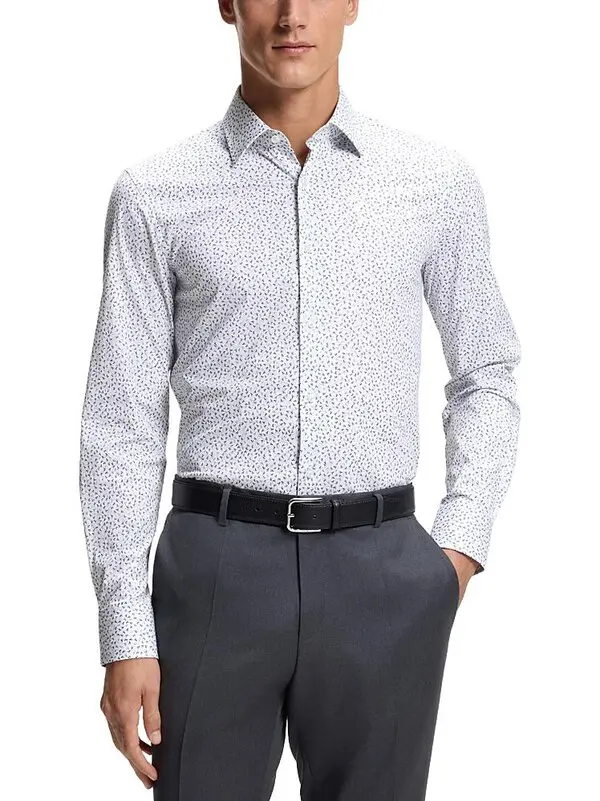 BOSS Hank Kent Slim Fit Button Down Shirt - Medium Blue