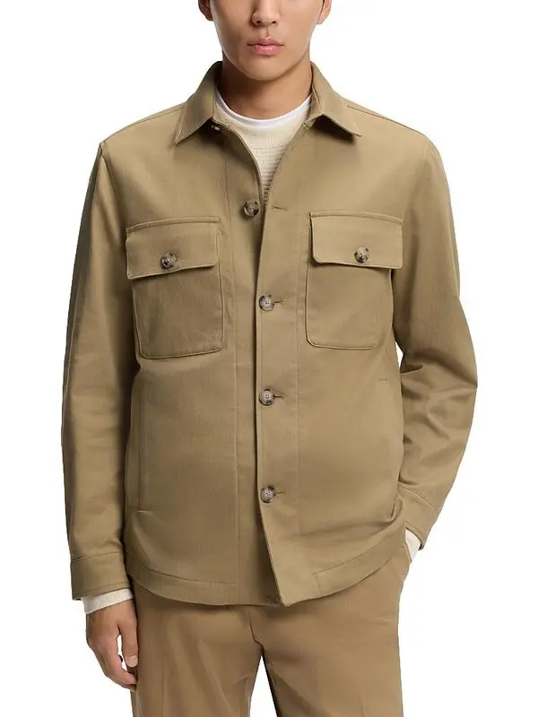 BOSS C-carper Relaxed Fit Overshirt - Beige/ Khaki