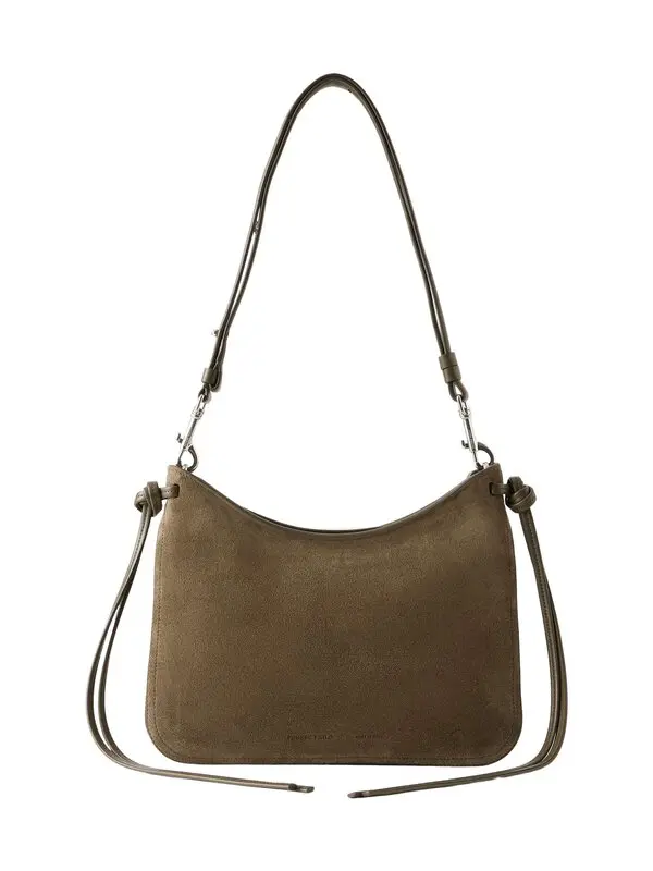 Phoebe Philo Small Gig Suede Shoulder Bag - Army Green