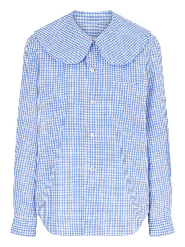 Comme Des Garçons Gingham Cotton-poplin Shirt - Blue