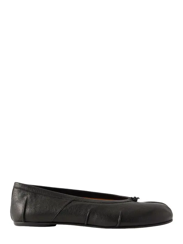 MAISON MARGIELA Tabi Split-toe Leather Ballet Flats - Black