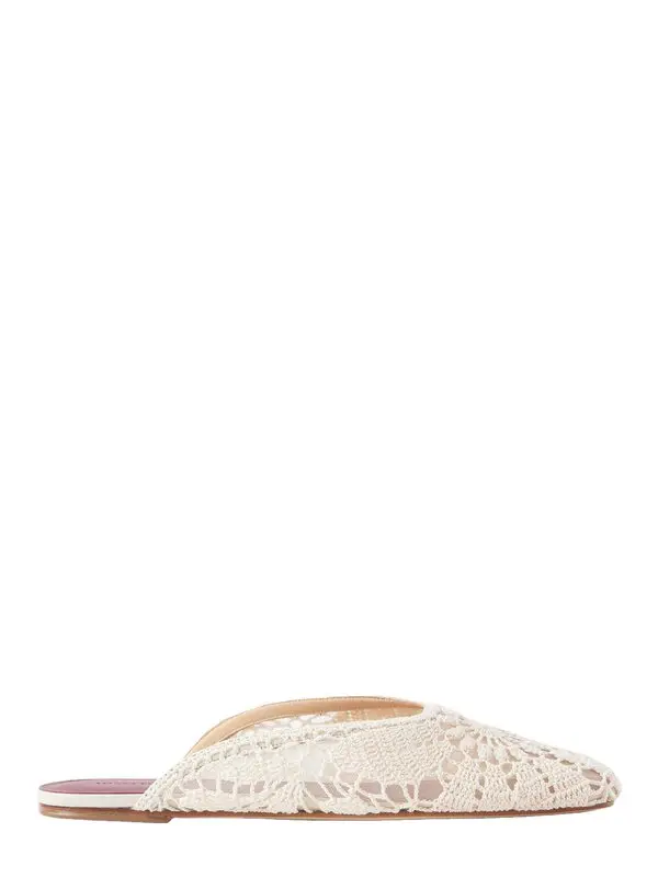 Magda Butrym Crochet Mules - Neutrals