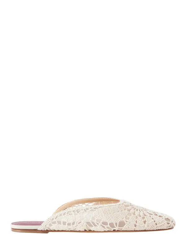 Magda Butrym Crochet Mules - Neutrals