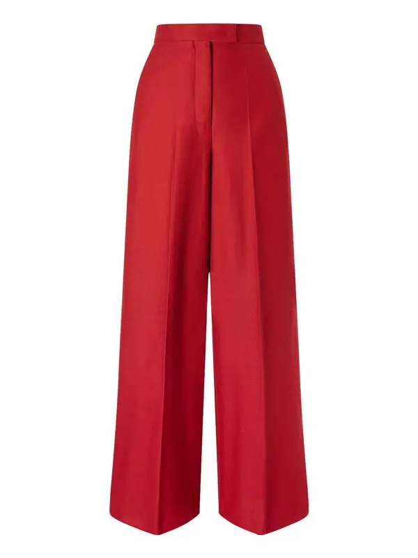 Max Mara Rito Cotton-jersey Wide-leg Pants - Red