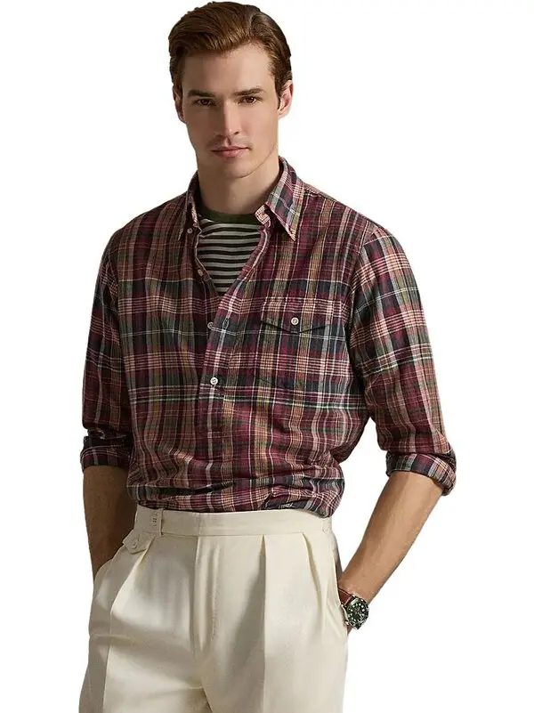 Polo Ralph Lauren Classic Fit Madras Popover Shirt - Multi