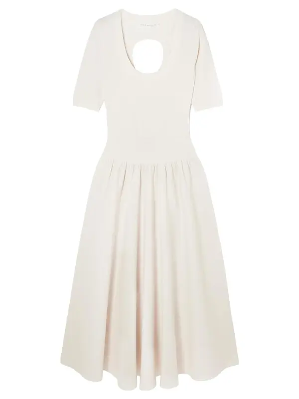 Maria Mcmanus Cutout Jersey Maxi Dress - Neutrals