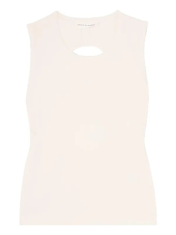 Maria Mcmanus Cutout Jersey Tank - Neutrals