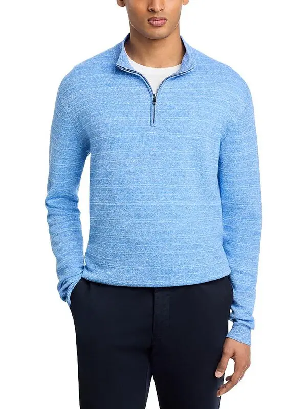 Peter Millar Crown Comfort Stripe Pullover Sweater - Blue Bird