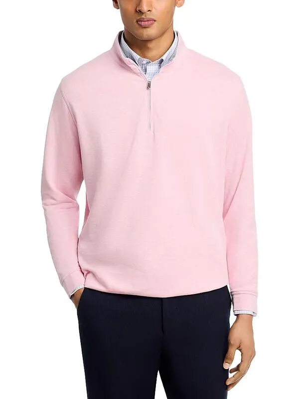 Peter Millar Crown Comfort Stripe Pullover Sweater - Teaberry Pink