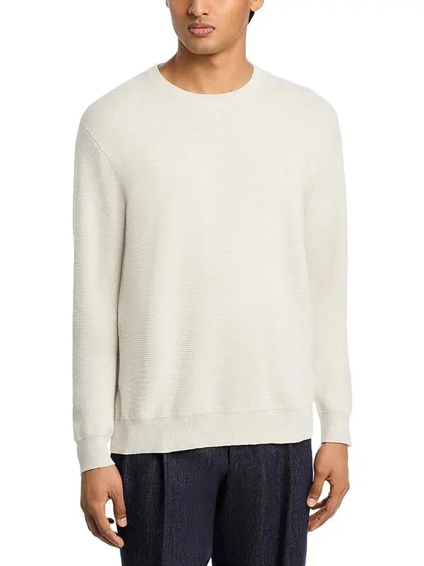 Peter Millar Coolspun Lite Textured Crewneck Sweater - Ivory