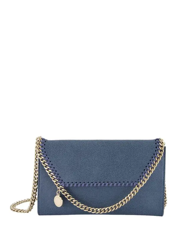 Stella McCartney Feather Vegan Leather Mini Crossbody Bag - Blue