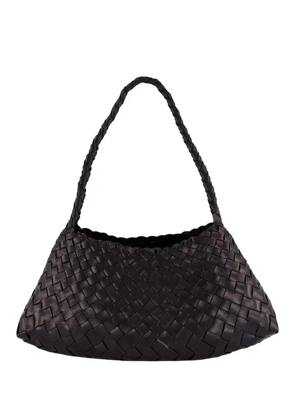 Dragon Diffusion Rosanna Woven Leather Baguette - Black