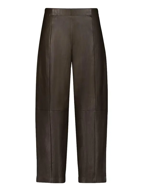 Stouls Bugsy Leather Barrel Pants - Grey