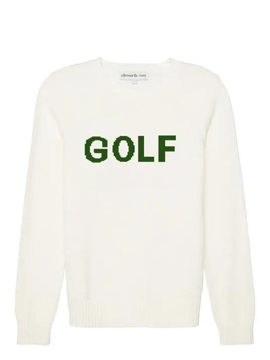 ELLSWORTH + IVEY Classic Crewneck Golf Pullover - Green