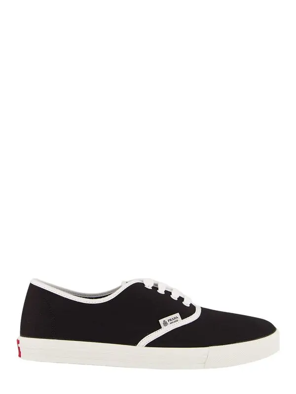 Prada Drill Fabric Low-top Sneakers - Black