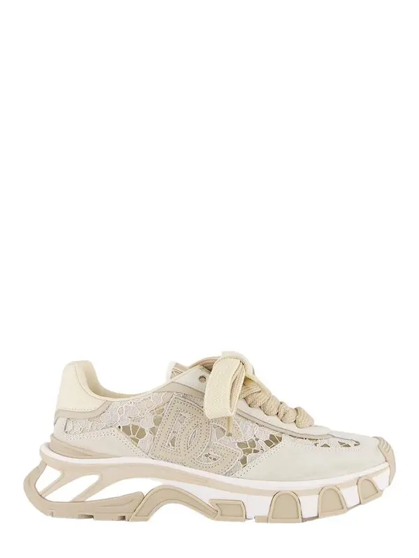Dolce & Gabbana Lace Dg Country Road Sneakers - Cream