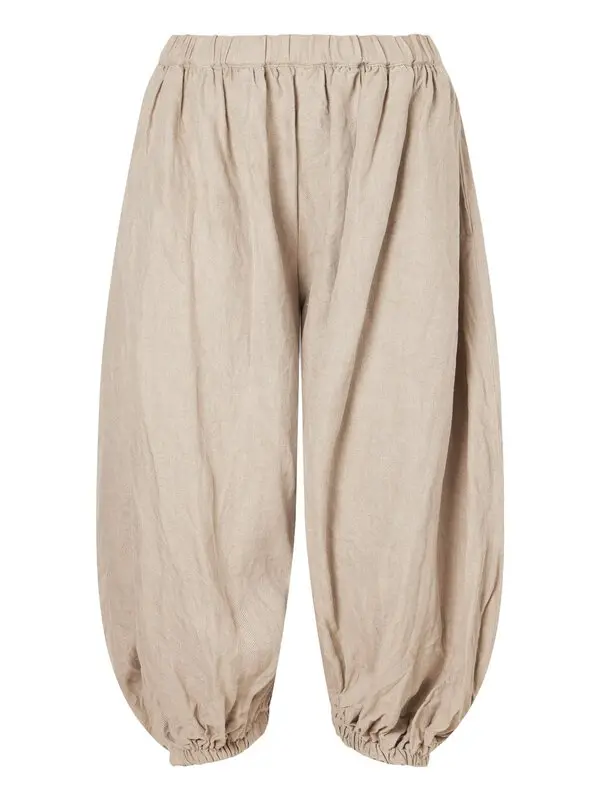 Comme Des Garçons Linen Wide-leg Pants - Ecru