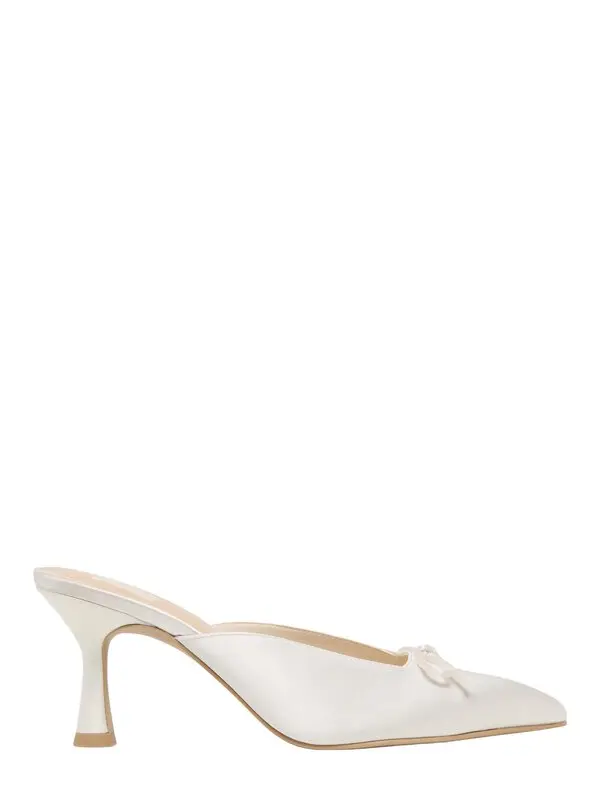 DOLCEVITA Cleo High Heel Mules - Off White Satin